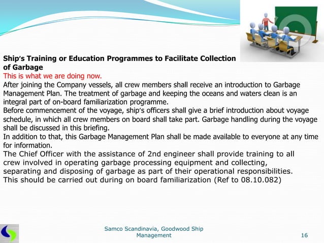 Garbage management marpol 2012 training | PPSX