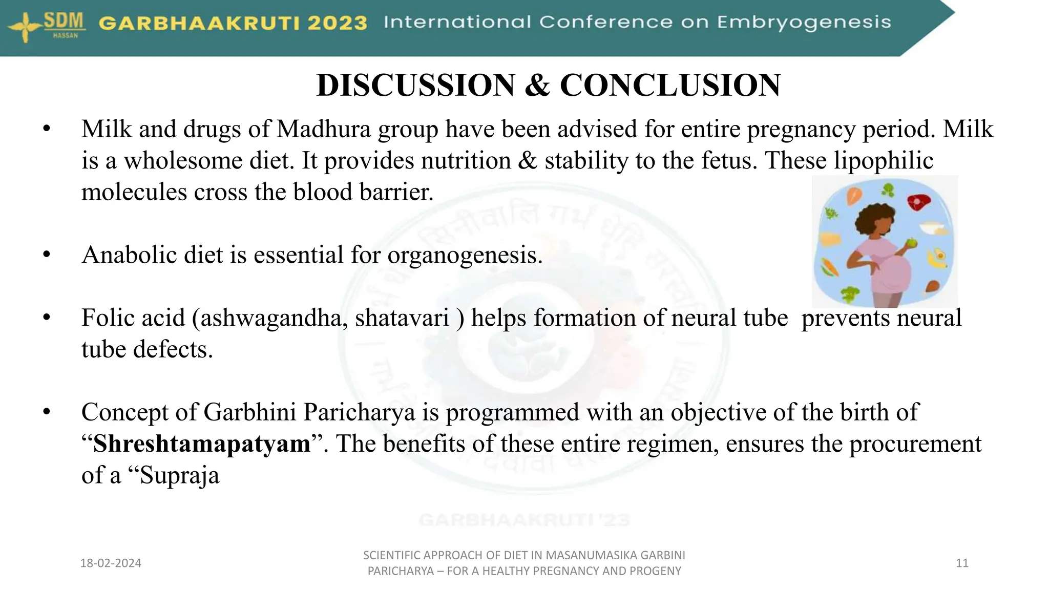 SCIENTIFIC APPROACH OF DIET IN MASANUMASIKA GARBINI PARICHARYA – FOR A ...