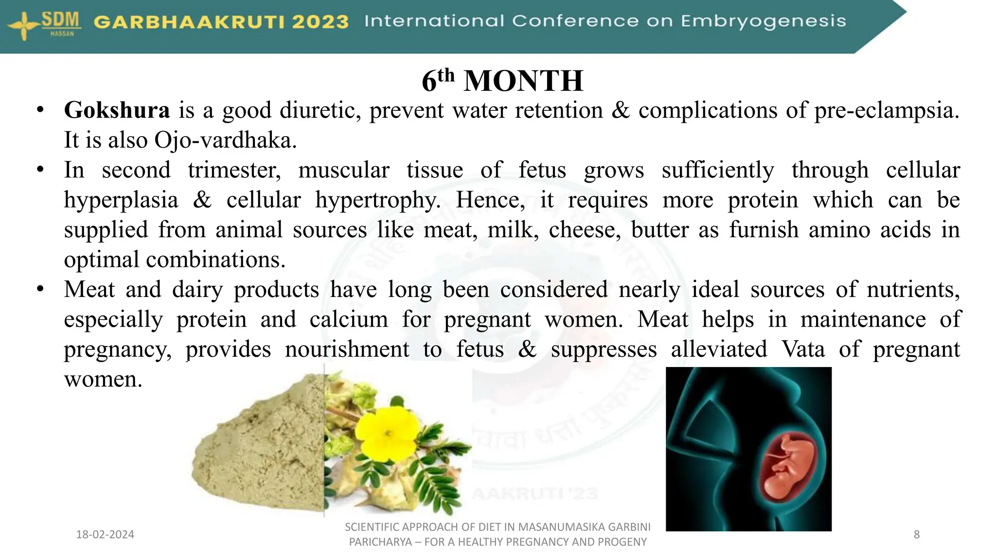 SCIENTIFIC APPROACH OF DIET IN MASANUMASIKA GARBINI PARICHARYA – FOR A ...