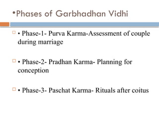 GARBHADHAN VIDHI.pptx ayurveda ptt of stree | PPTX
