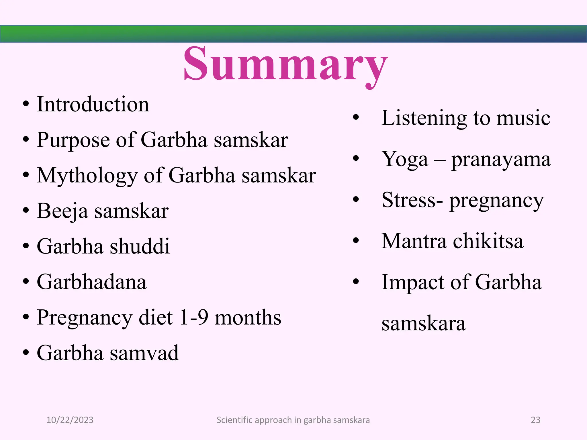 Garbha samskara | PPTX