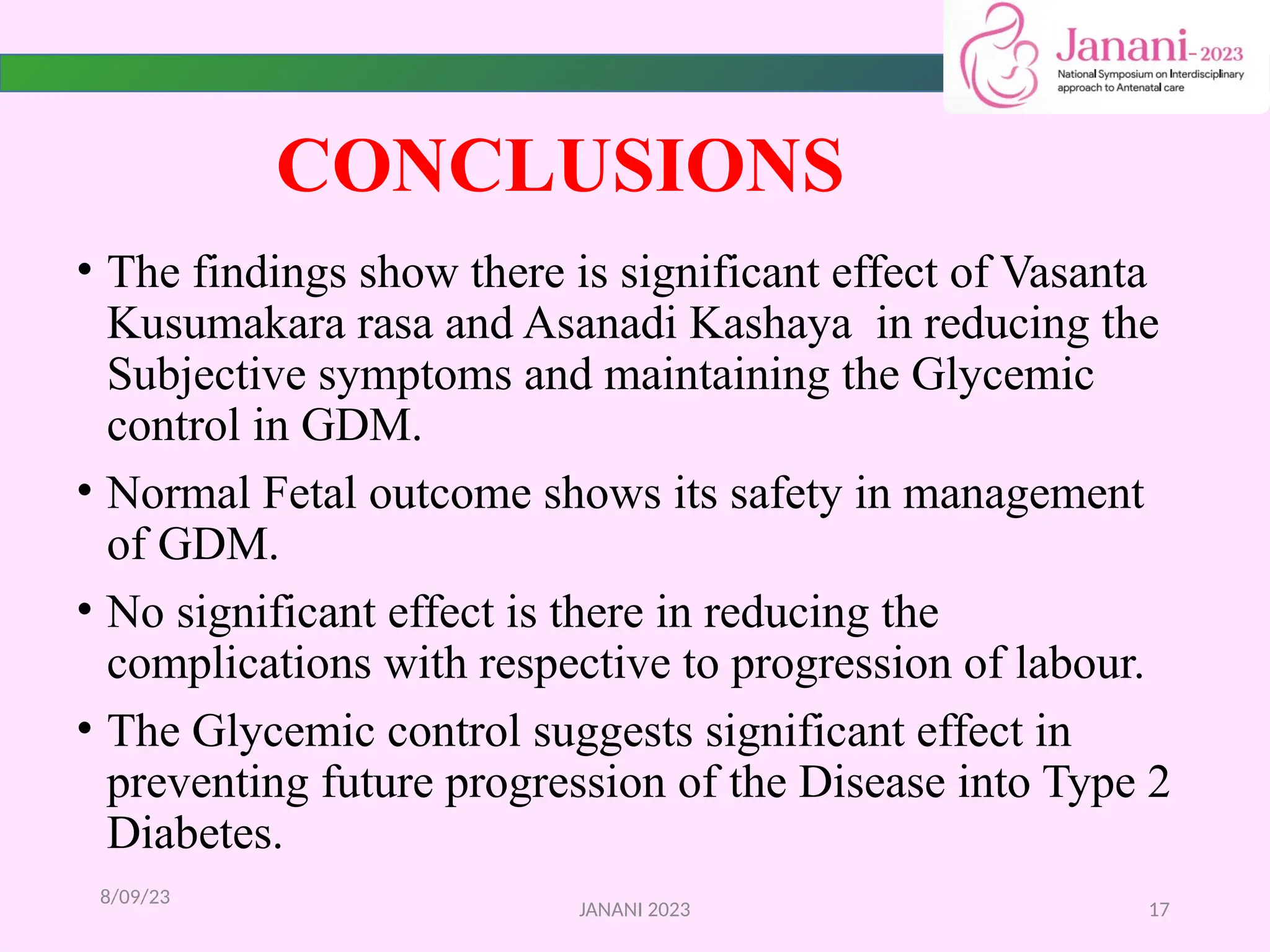 Management of GDM wsr Garbhini Prameha - a case Study | PPT