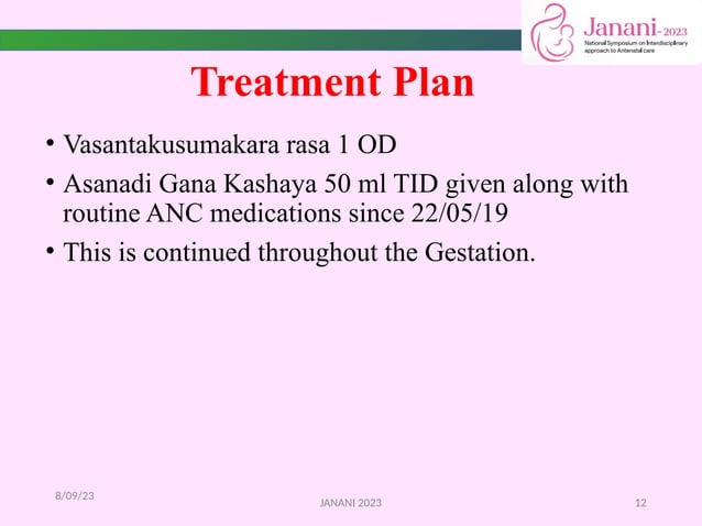 Management of GDM wsr Garbhini Prameha - a case Study | PPT