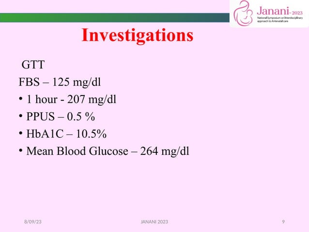 Management of GDM wsr Garbhini Prameha - a case Study | PPT