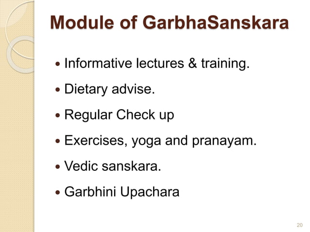 Garbh Sanskar PPT English | PPTX | Pregnancy | Reproductive Health