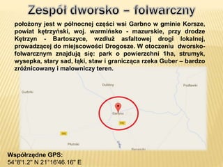 Dworek i park w Garbnie | PPTX