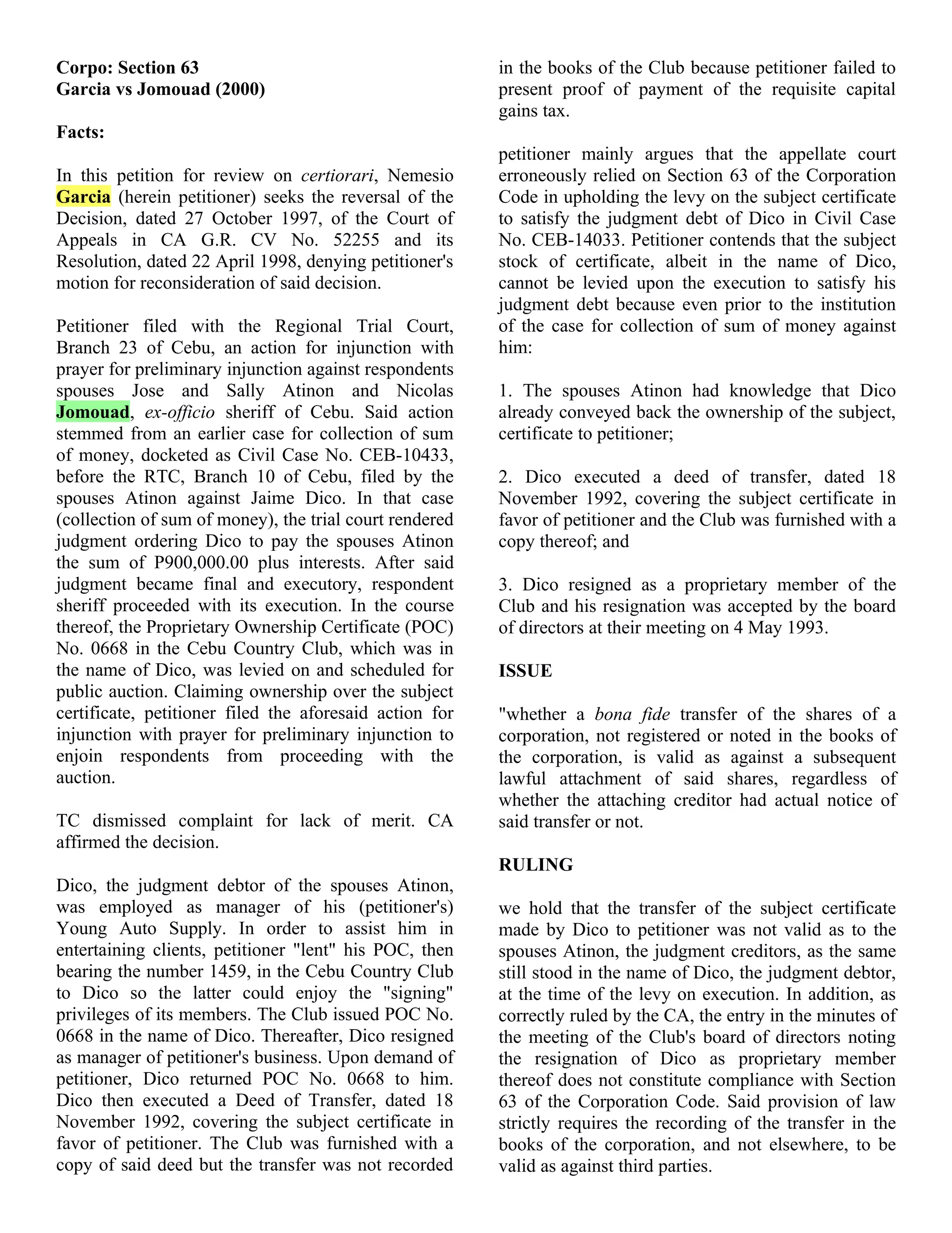 Garcia vs jomouad | DOC