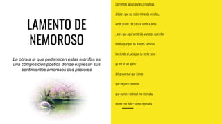 Lamento de Nemoroso (Candela, María Gayoso, Natalia. 3º D) | PPTX