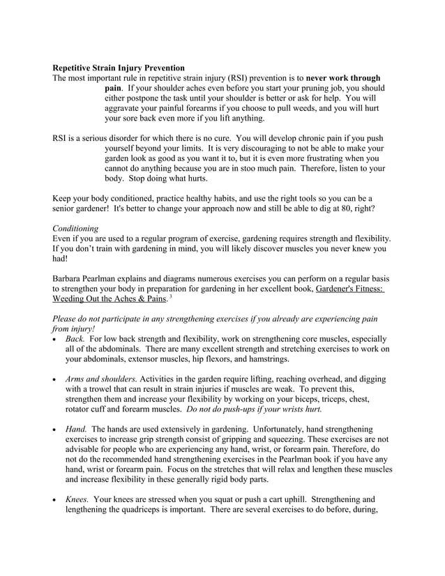 Can you dig it - The Ergonomics of Gardening | PDF | Physical Therapy ...