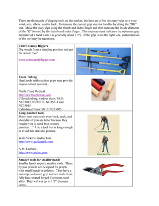 Can you dig it - The Ergonomics of Gardening | PDF