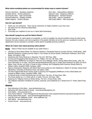 Kansas Native Plant Landscaping Fact Sheet | PDF