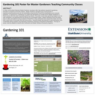 Gardening 101 Extension Poster | PDF | Gardening | Home & Garden
