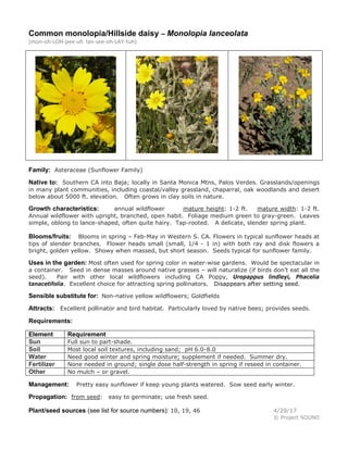 Gardening sheets pollinators 2017 | PDF
