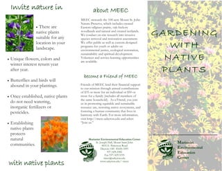 Gardening with Native Plants - Marianist Environmental Education Center ...