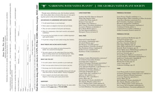 Gardening with Native Plants - Georgia Nativfe Plant Society | PDF