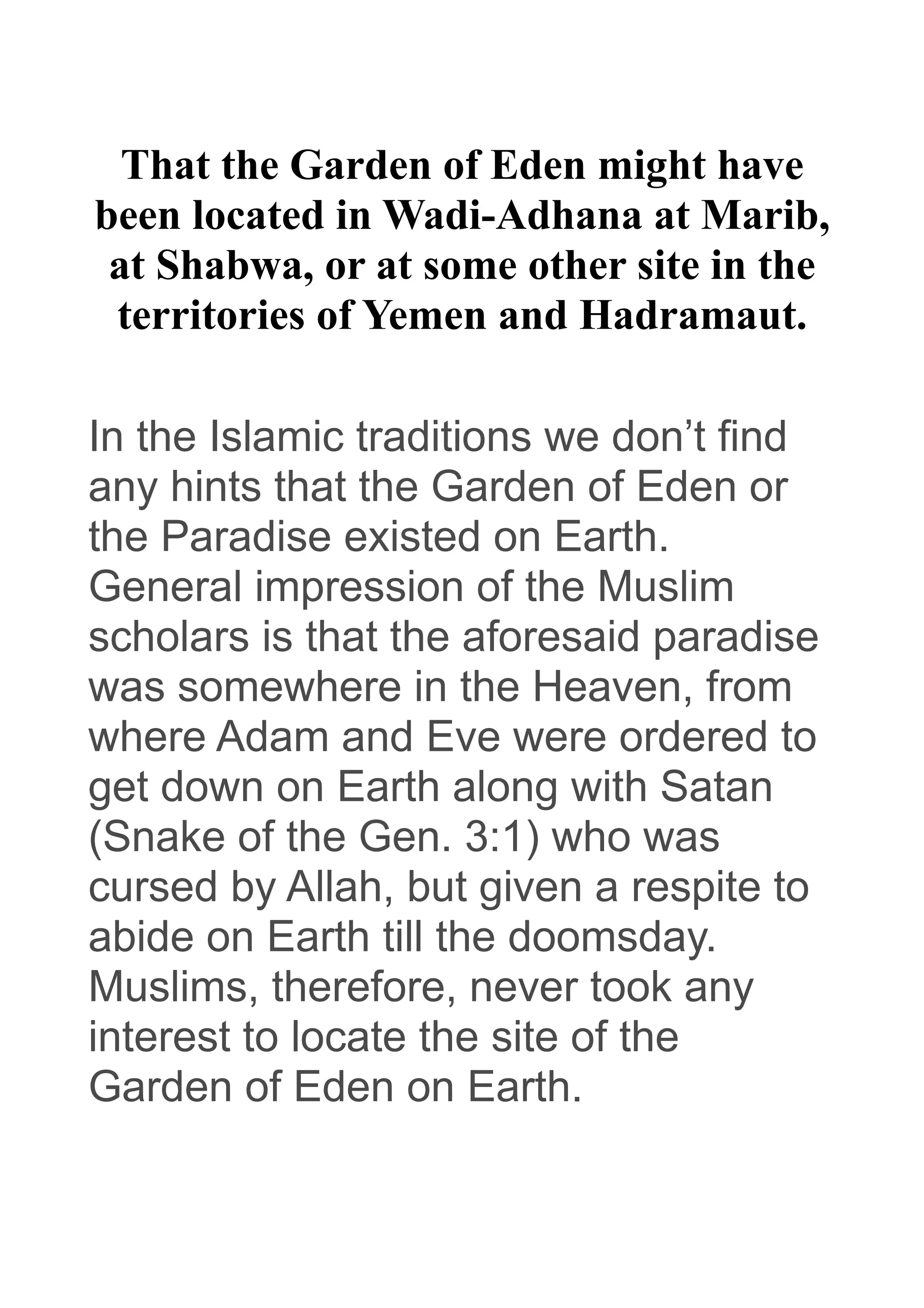 Garden of eden | PDF