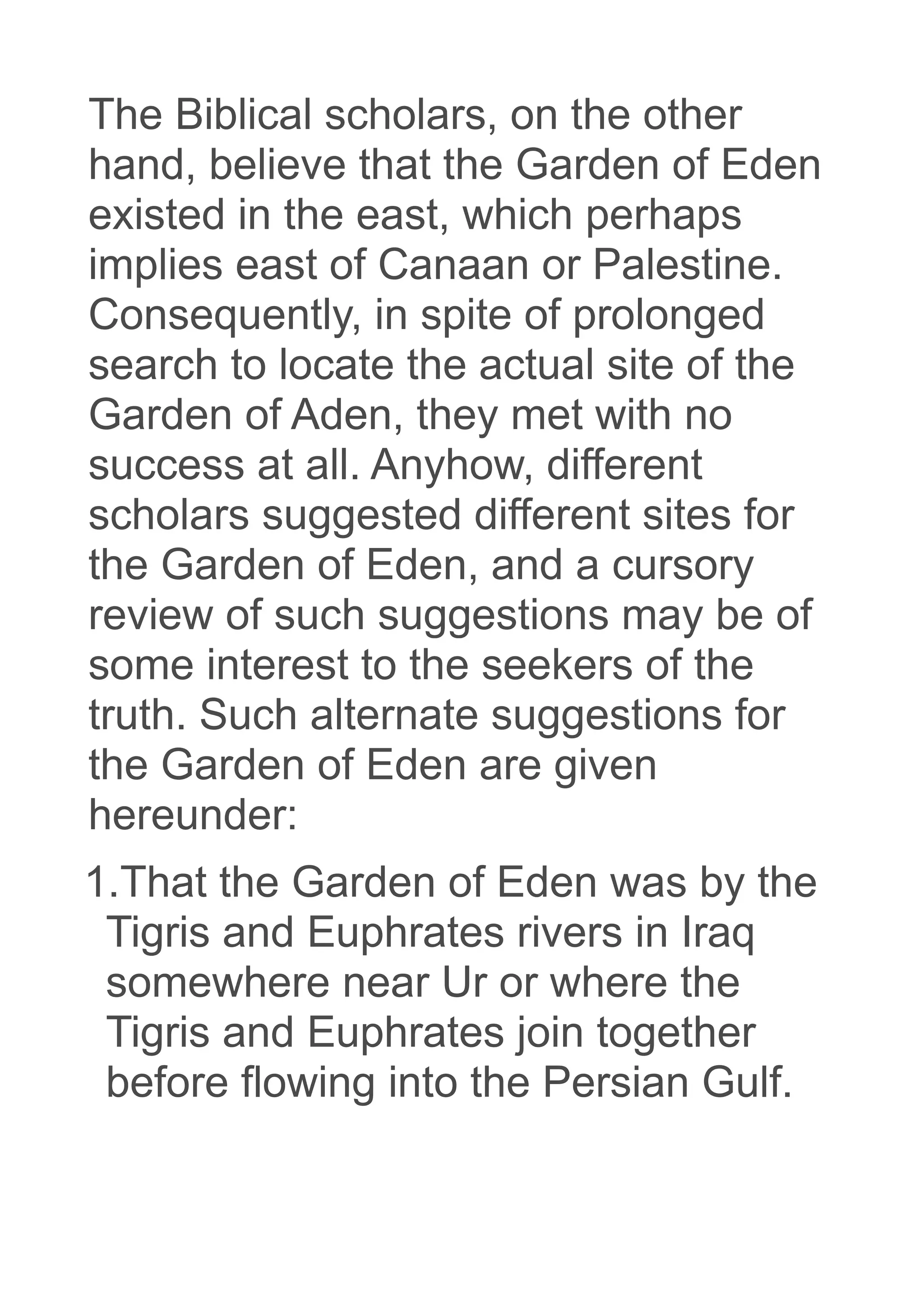 Garden of eden | PDF