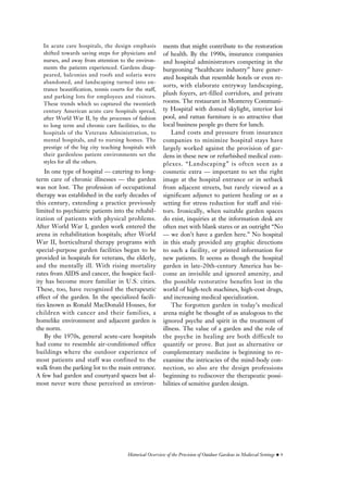 Gardens In Healthcare Facilities: Uses, Therapeutic Benefits, And ...