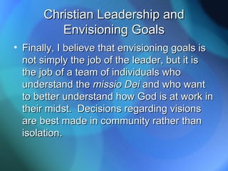 Gardner's 9 Tasks adapted for Christian Leadership | PPT