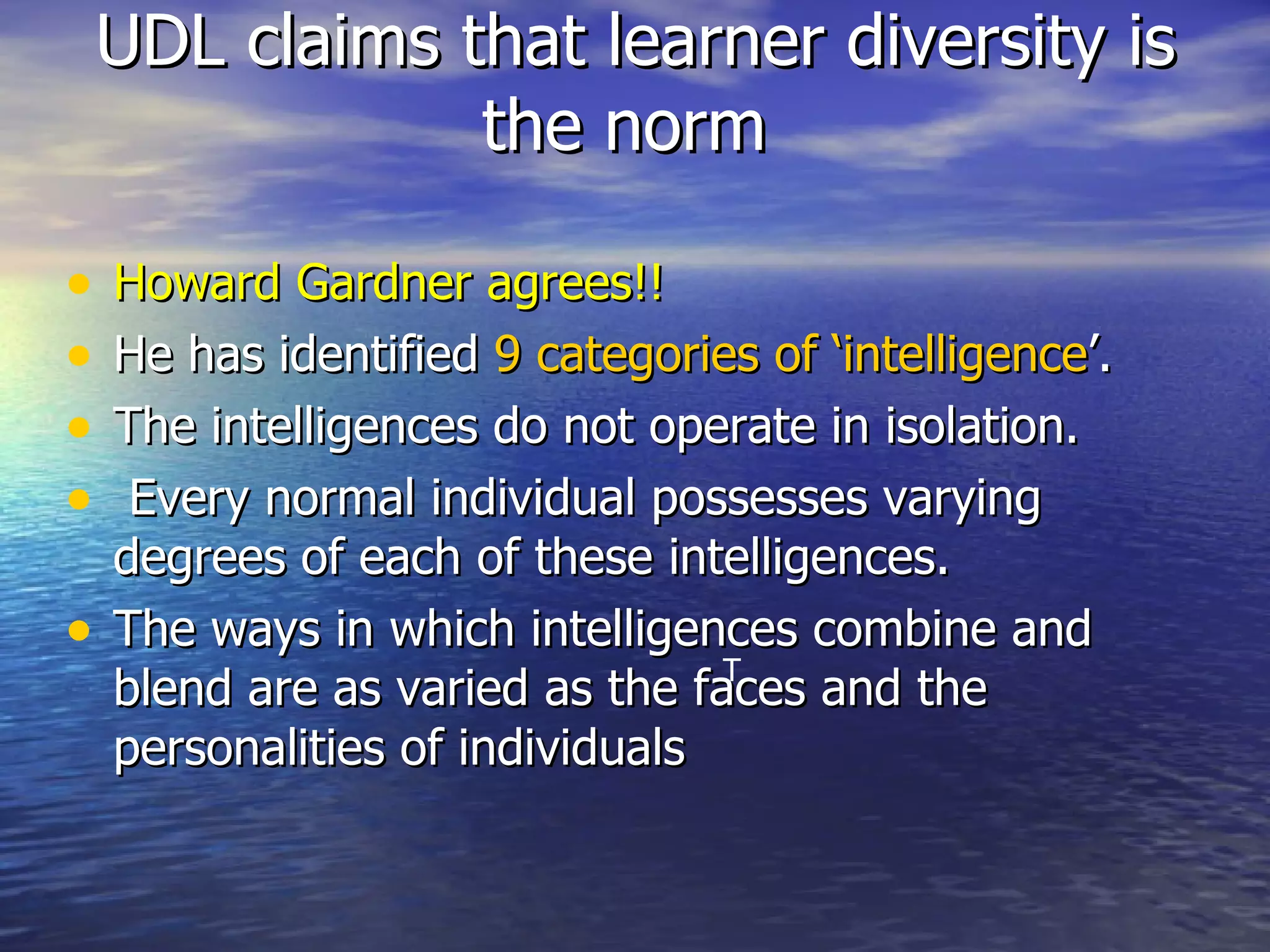 Gardners Multiple Intelligence Ppp 1 | PPT