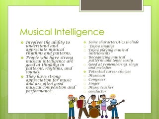 Gardner's multiple intelligences | PDF | Hobbies & Interests