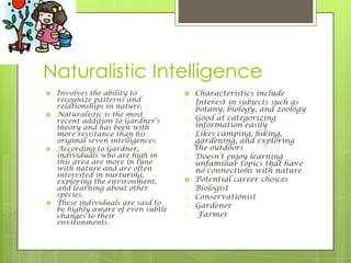 Gardner's multiple intelligences | PPT