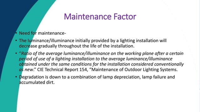PLS 2015: Lumen maintenance testing of outdoor lighting installations ...