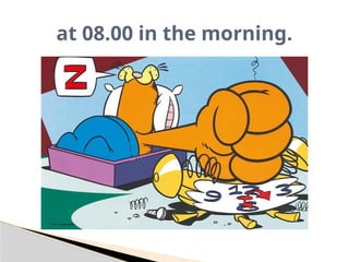 garfield daily routine for learning routine | PPTX