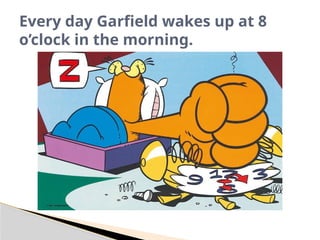 garfield daily routine for learning routine | PPTX