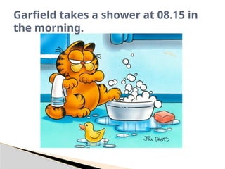 garfield daily routine for learning routine | PPTX