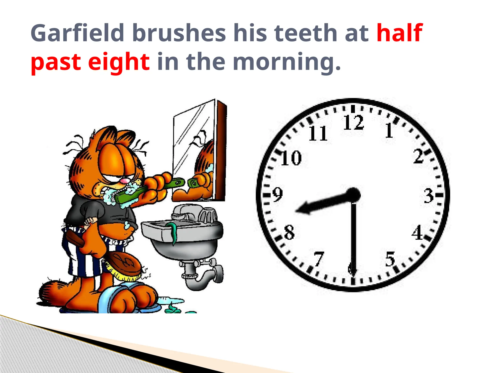 garfield daily routine for 5 grade students | PPTX