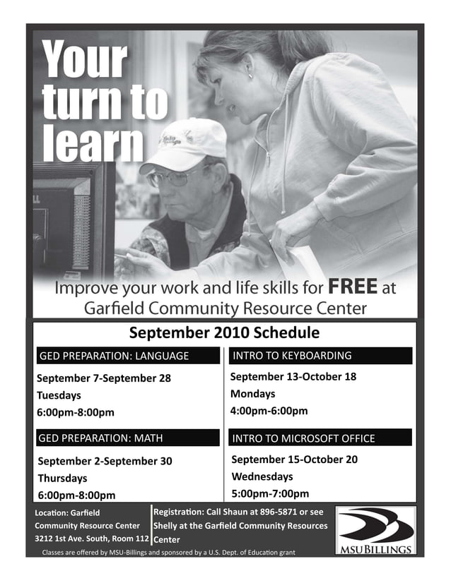 Garfield september marketing flier | PDF