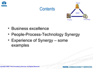 People, Process, Technology Synergy: a key to Business Excellence | PPT