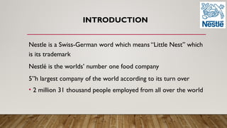 Business planning & entrepreneurship management of Nestle | PPTX
