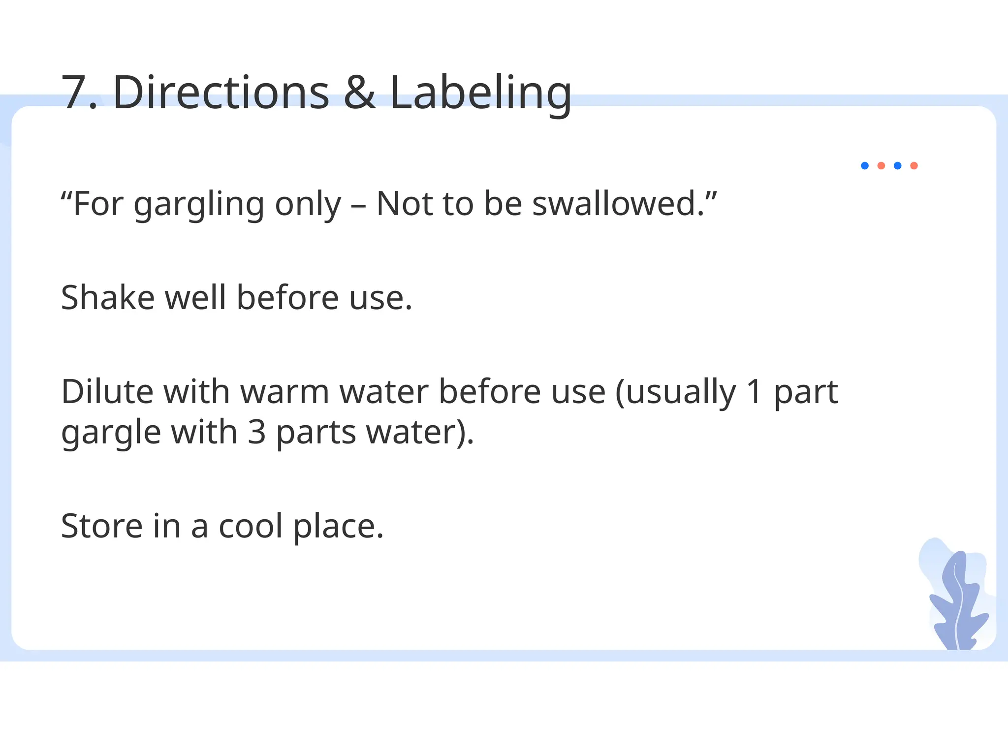 Liquid Formulation - Iodine gargle .pptx