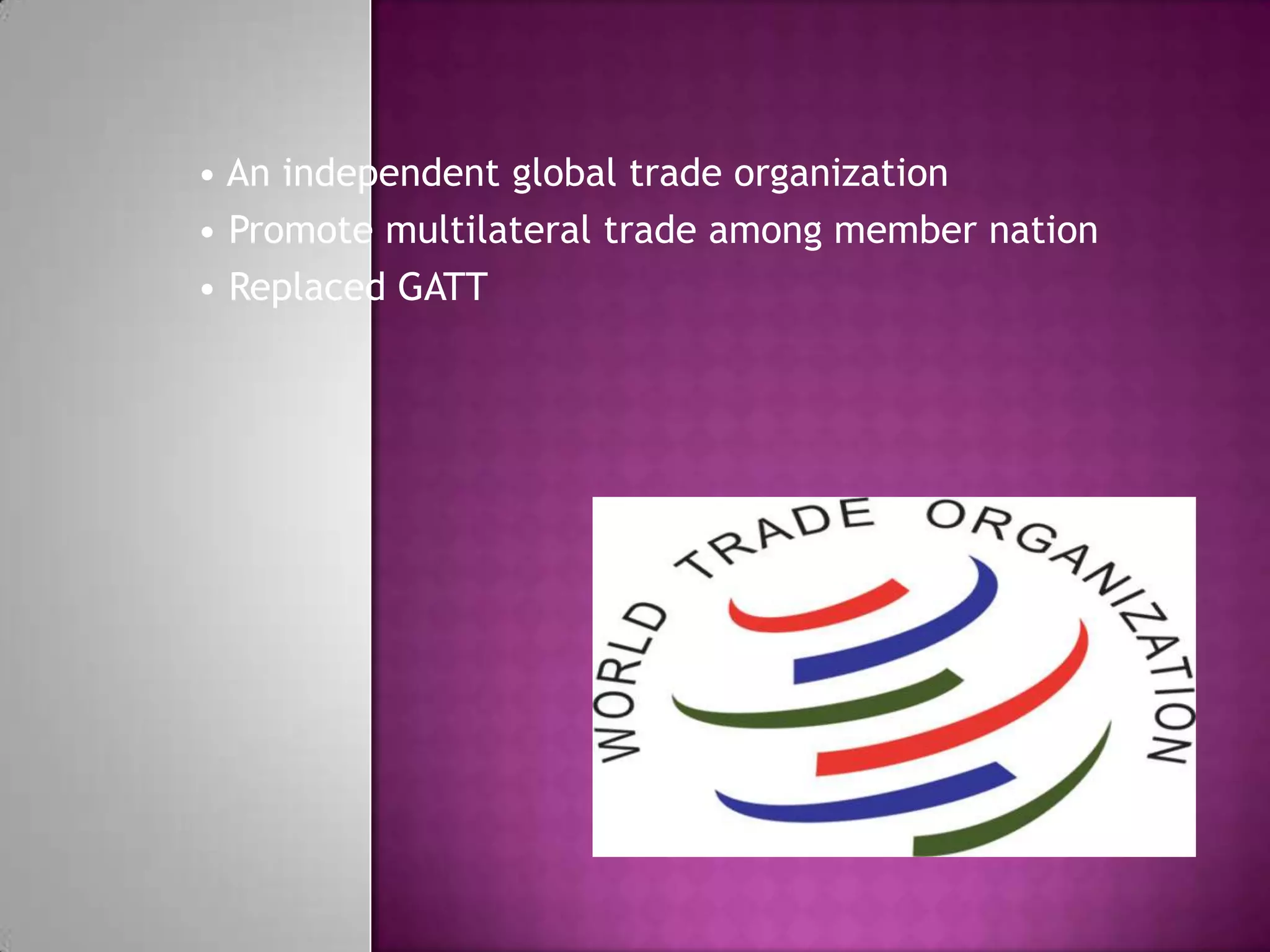 world trade organisation | PPTX