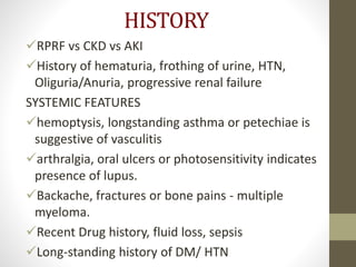 Approach to Rapidly Progressive Glomerulonephritis RPGN | PPTX