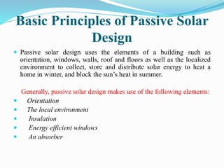solar passive system for buildings | PPTX