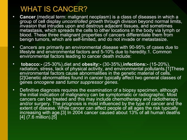 CANCER | PPT | Cancer | Diseases and Conditions