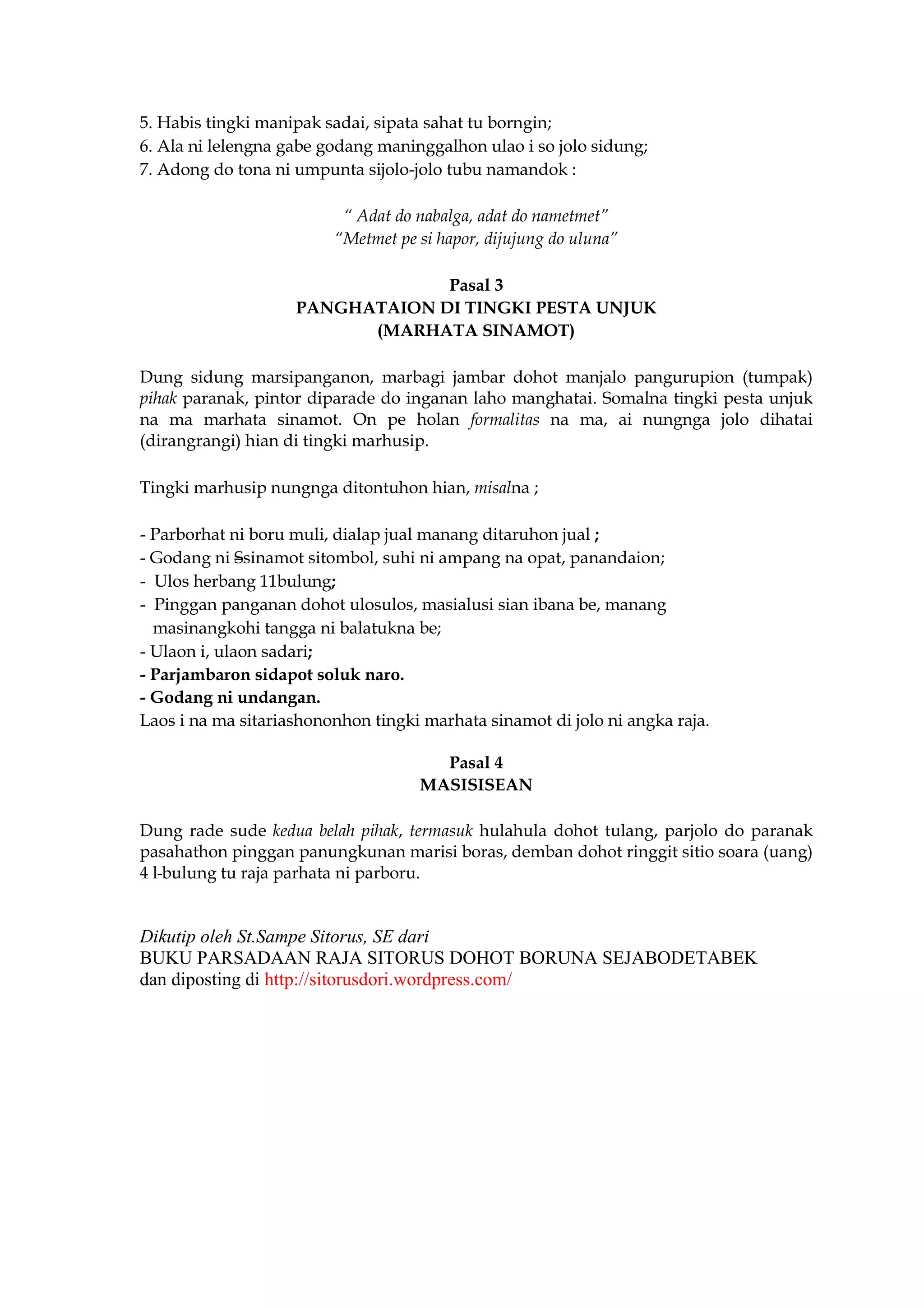 Garis besar-ruhut-paradaton-parsadaan-raja-sitorus-dohot-boruna-se ...