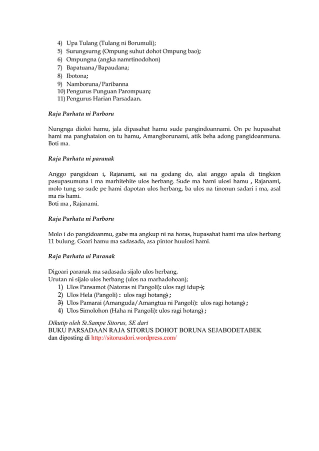 Garis besar-ruhut-paradaton-parsadaan-raja-sitorus-dohot-boruna-se ...