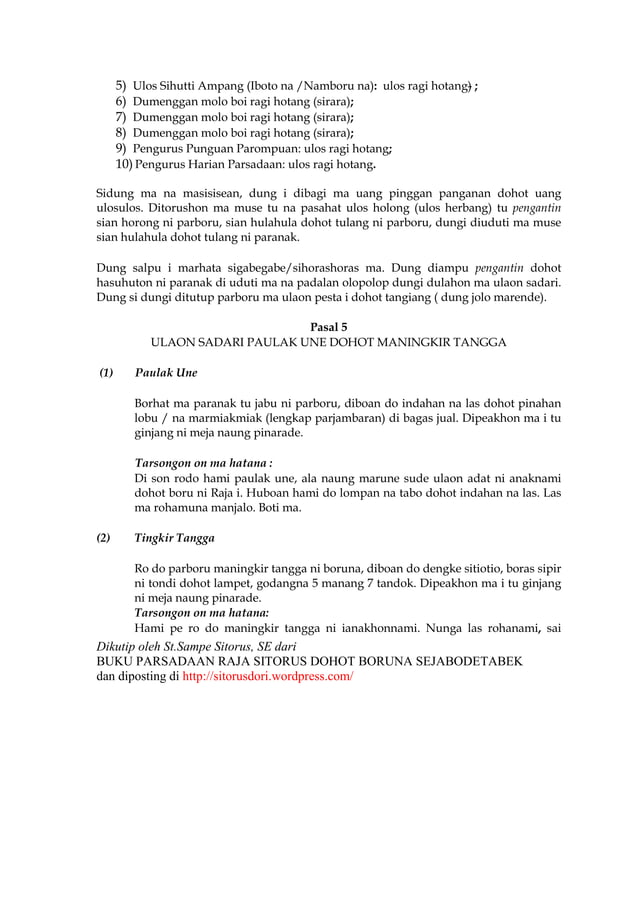 Garis besar-ruhut-paradaton-parsadaan-raja-sitorus-dohot-boruna-se ...