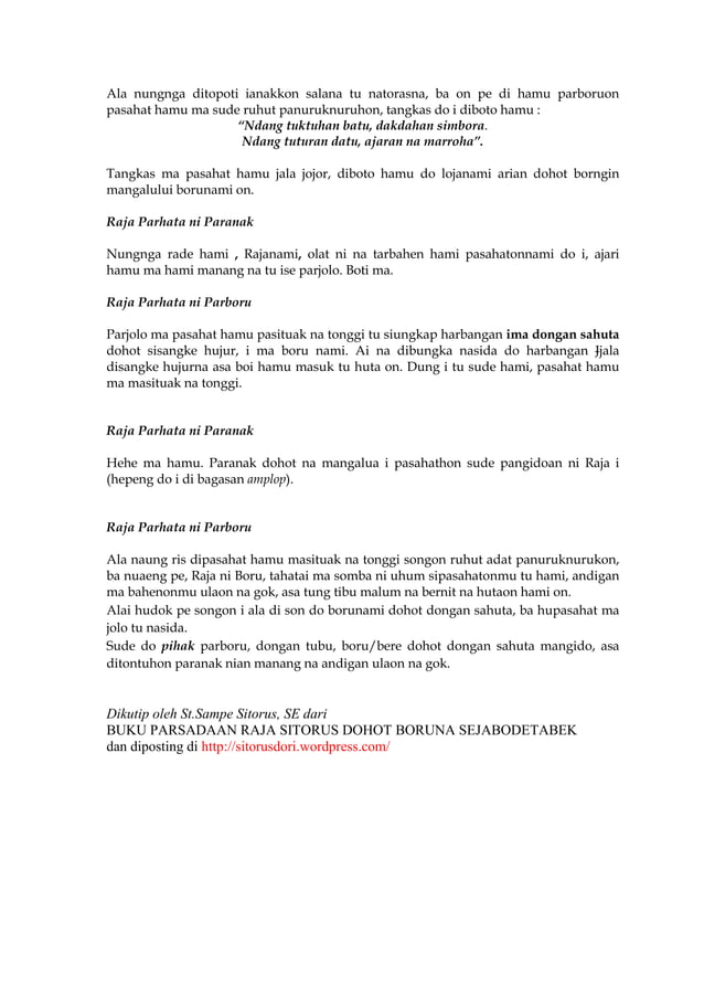 Garis besar-ruhut-paradaton-parsadaan-raja-sitorus-dohot-boruna-se ...