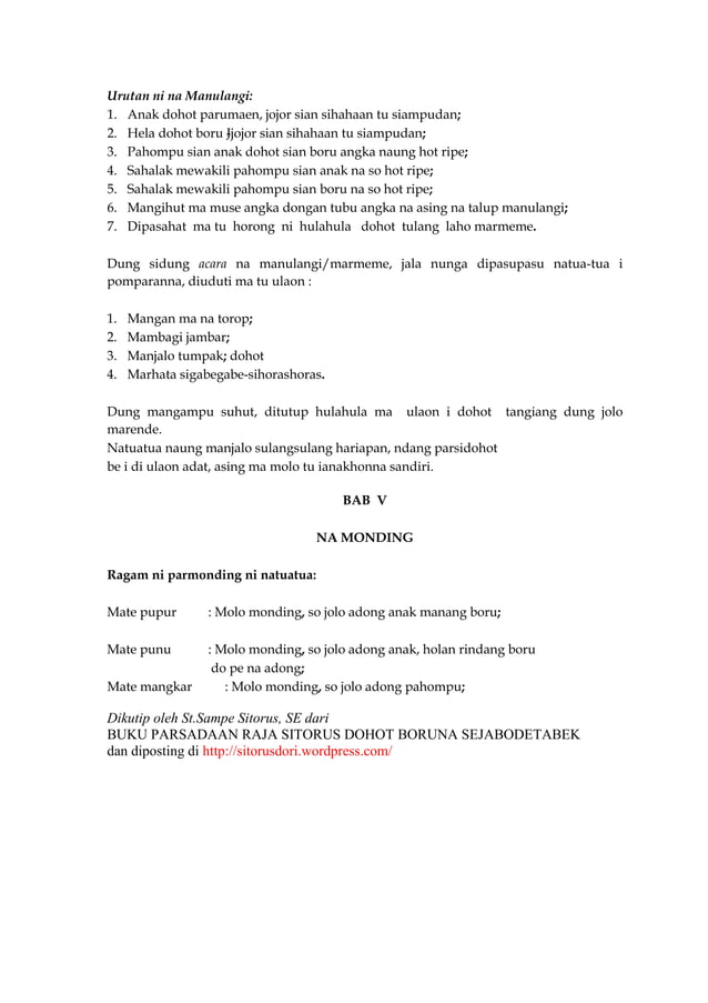 Garis besar-ruhut-paradaton-parsadaan-raja-sitorus-dohot-boruna-se ...