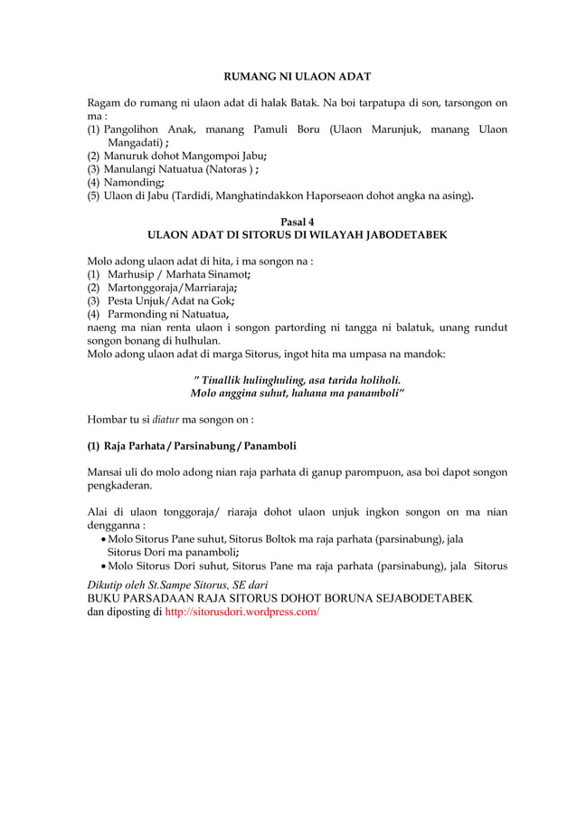 Garis besar-ruhut-paradaton-parsadaan-raja-sitorus-dohot-boruna-se ...