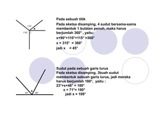 Materi garis dan sudut kelas 7 SMP Math | PPT