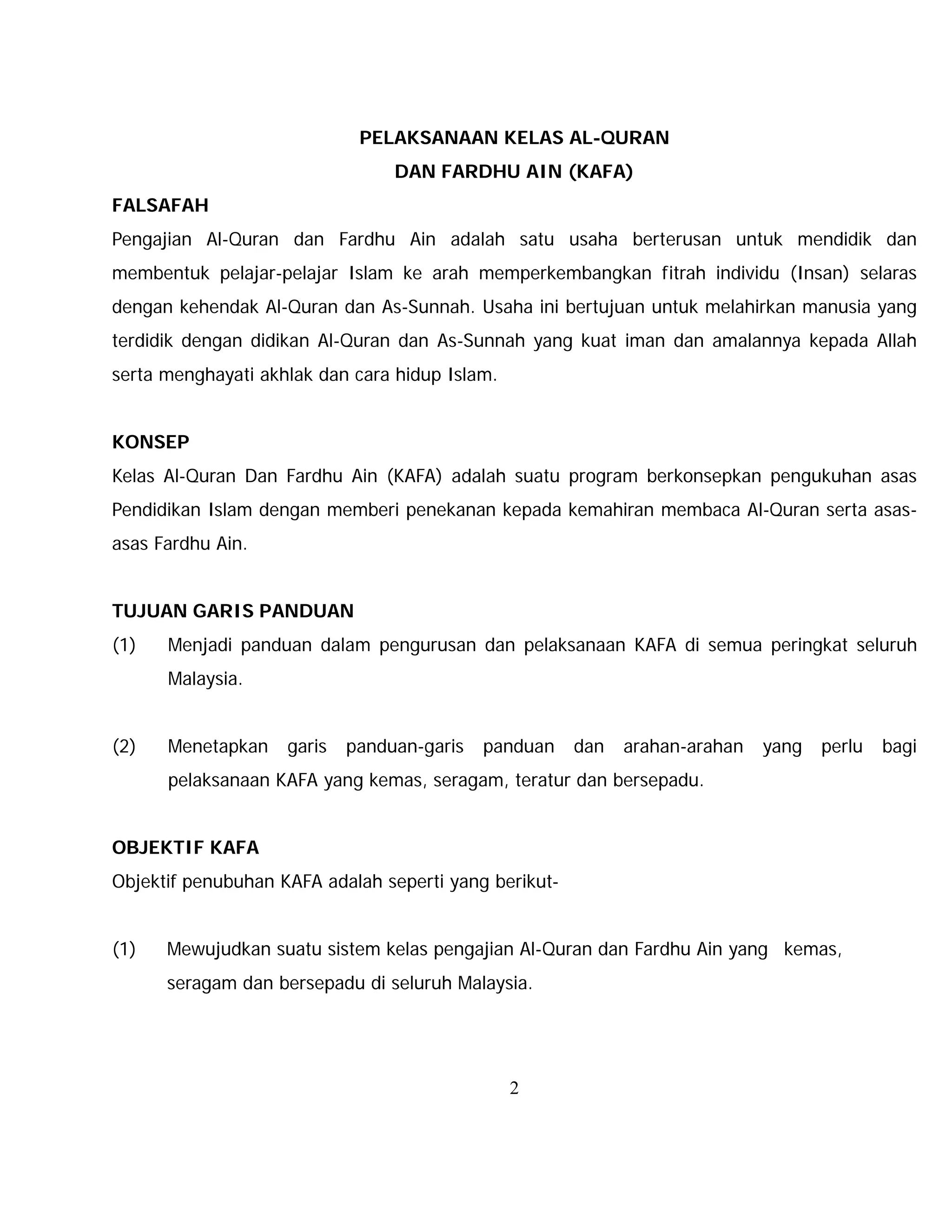 GARIS PANDUAN KAFA OLEH JAKIM 2011 | PDF
