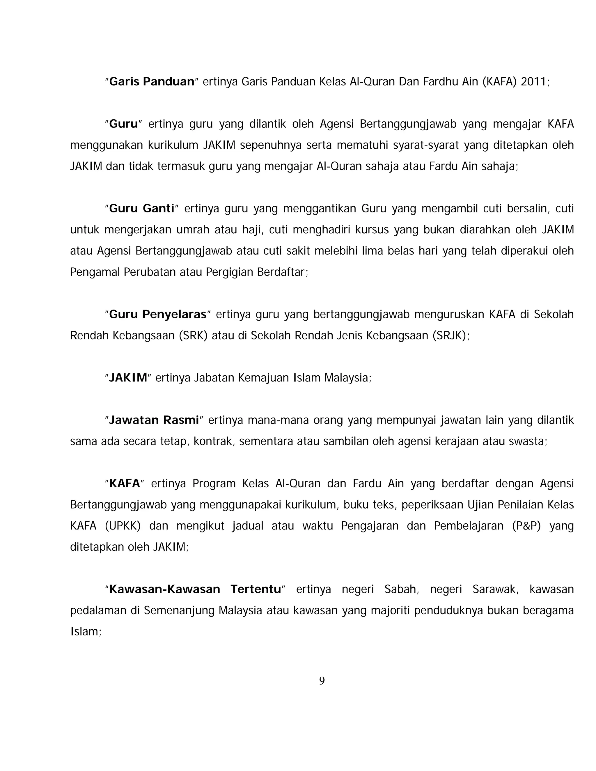 GARIS PANDUAN KAFA OLEH JAKIM 2011 | PDF