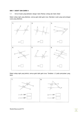 Garis dan sudut | DOCX