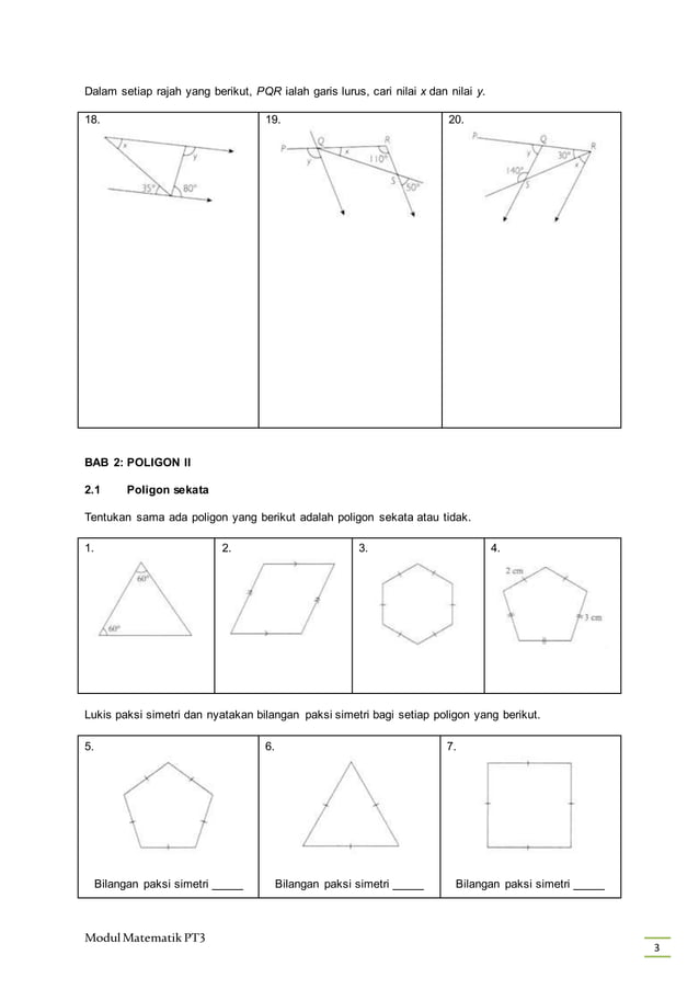 Garis dan sudut | DOCX